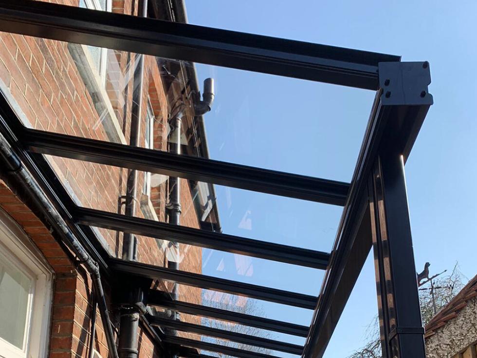Order 2.0m to 10m Wide 6mm Glass Roof Patio Cover & Veranda