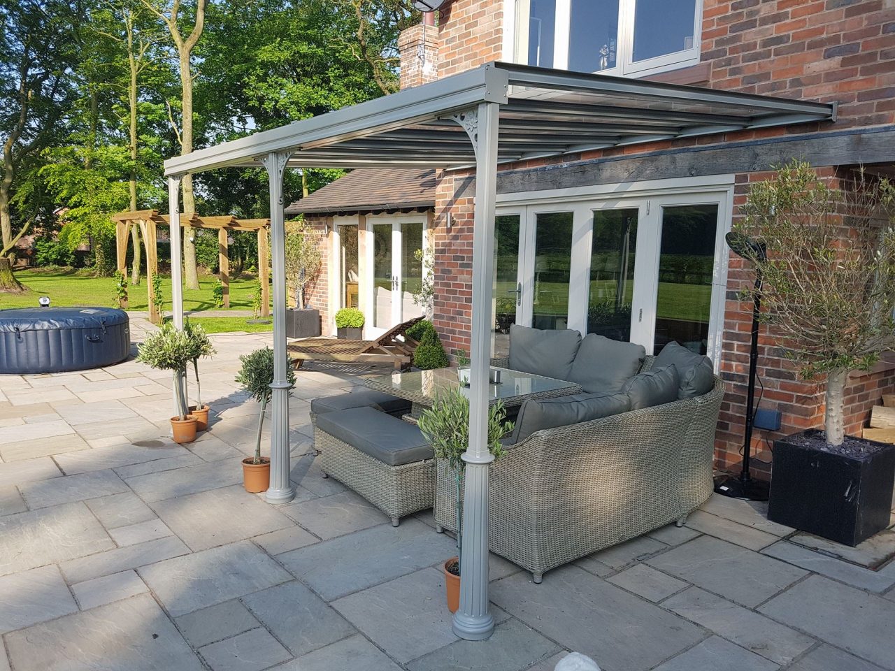 Order 2.0m to 10m Wide 6mm Glass Roof Patio Cover & Verandas